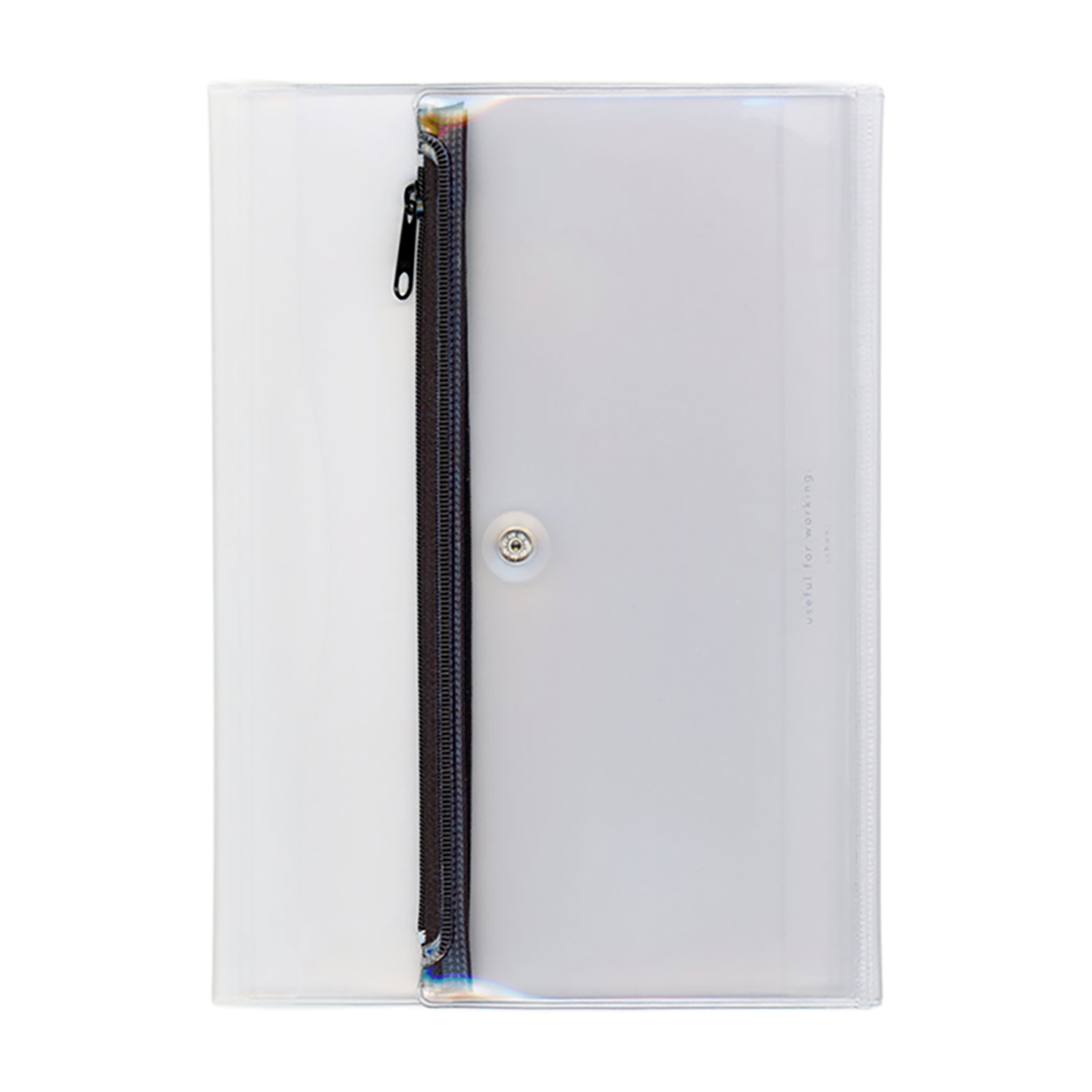 ダイゴー isshoni．ペンケース付ノートカバーPVC A5 Rクリアブラック | かぜとゆきオンラインショップ