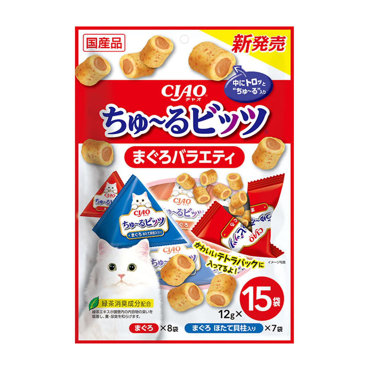 【ペット】CIAO ちゅ～るビッツ まぐろバラエティ 12g×15袋 | かぜとゆきオンラインショップ